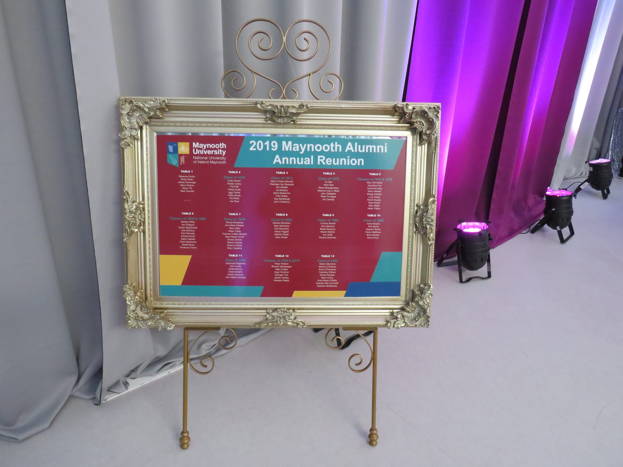 Gold Mirror Table Plan - Table Art